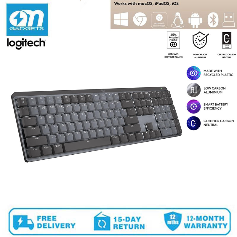 Logitech MX Mechanical Wireless Illuminated Performance Keyboard ...