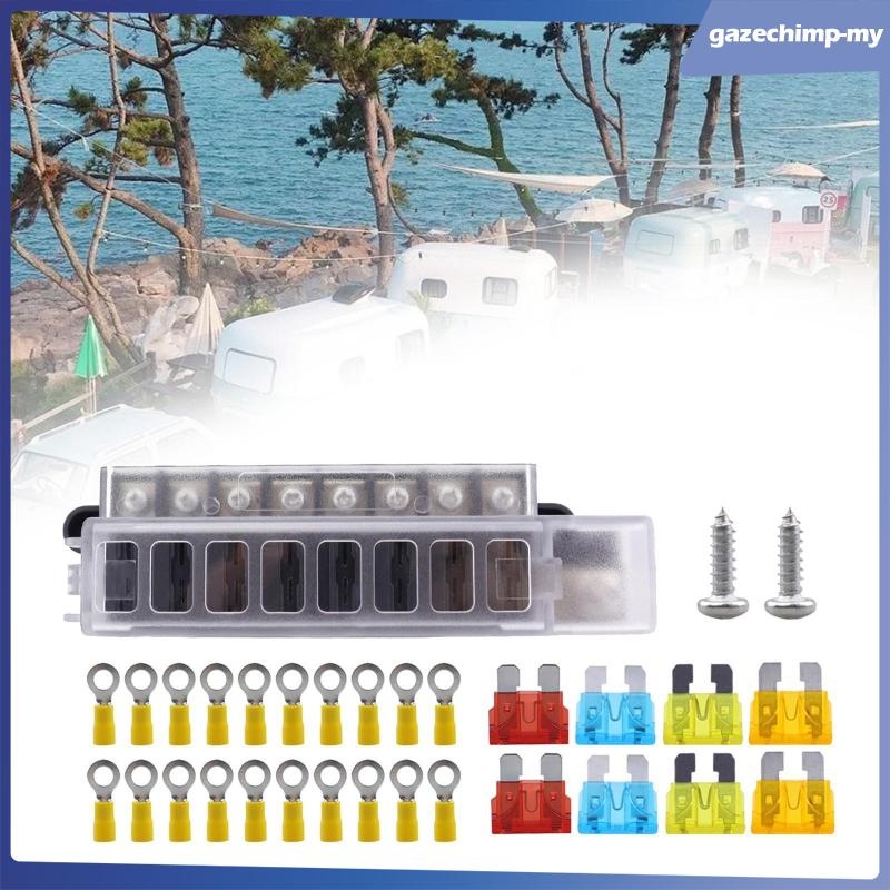 [GazechimpMY] 8 Way Fuse Box Fuse Block Accessory 32V Professional 100A ...