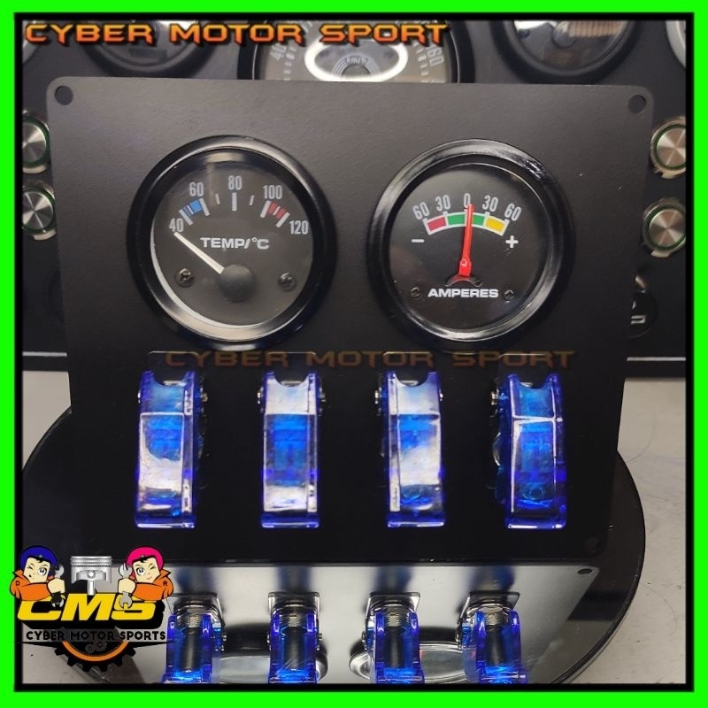 MESIN Car indicator Temperature plus fuel. ampere meter universal ...