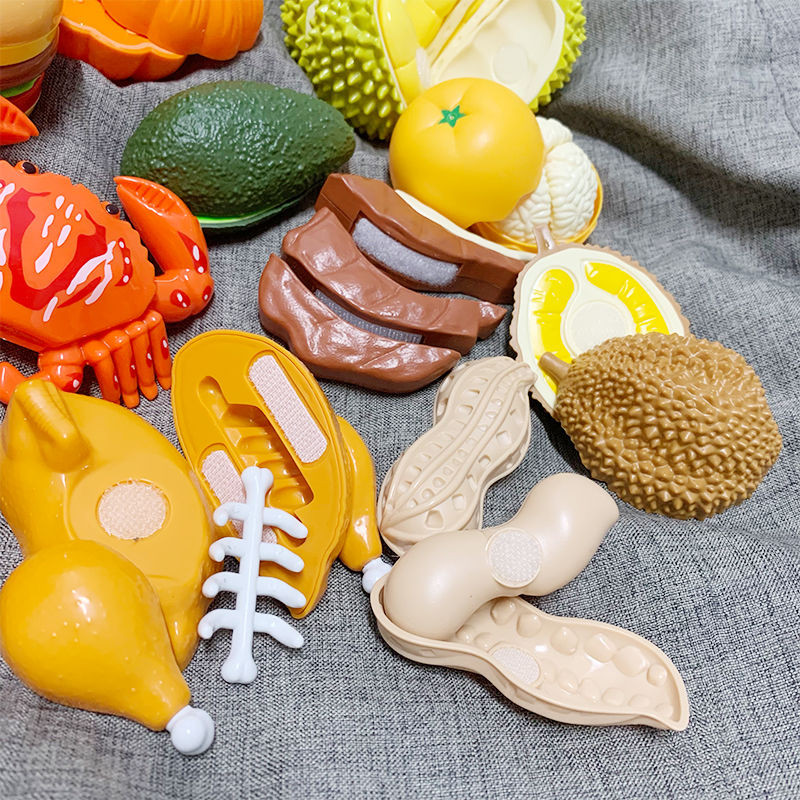 Children Play House Fruit Cut Lotus Mist Burger Roast Chicken Durian ...