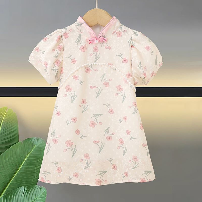 Girls Cheongsam Children Chinese Style Floral Middle Small Children 10. ...