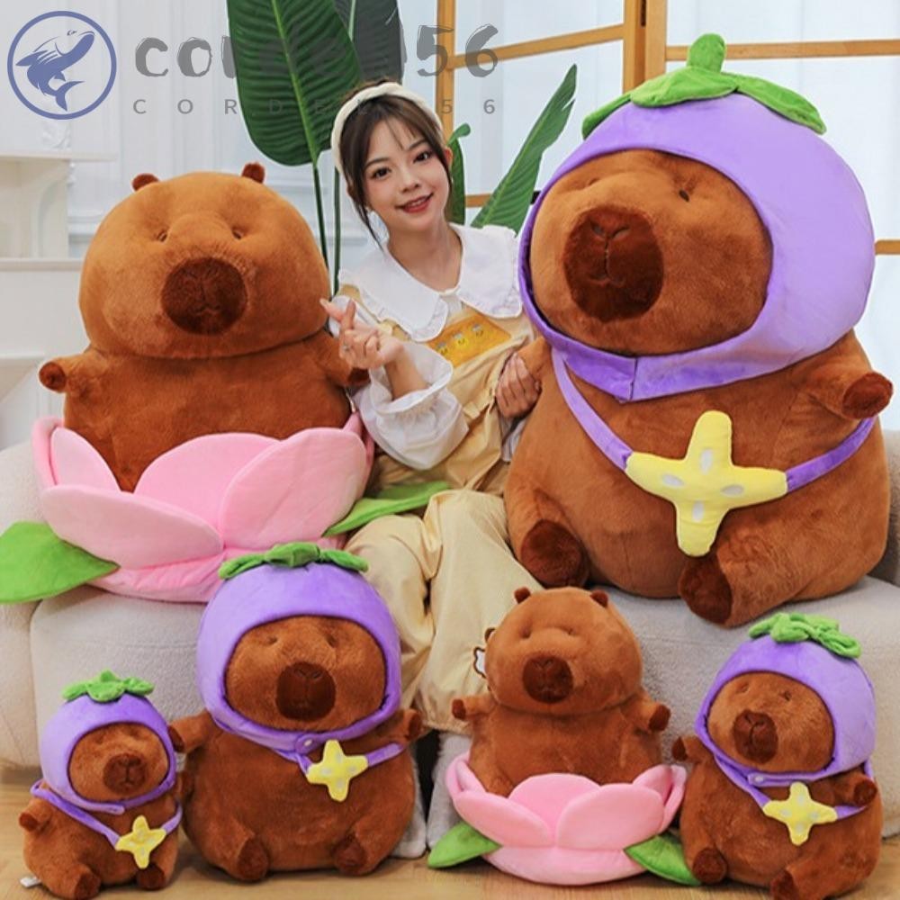 CORDELL Capybara Plush, Fluffy Simulation Capybara Plush Toy, Sleeping ...