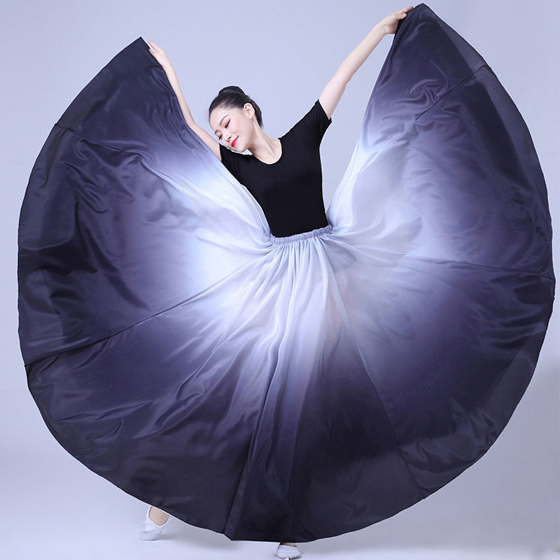 Xinjiang Dance Practice Skirt Family Weiwuer Family Practice Tibetan Performance Costume Skirt ...