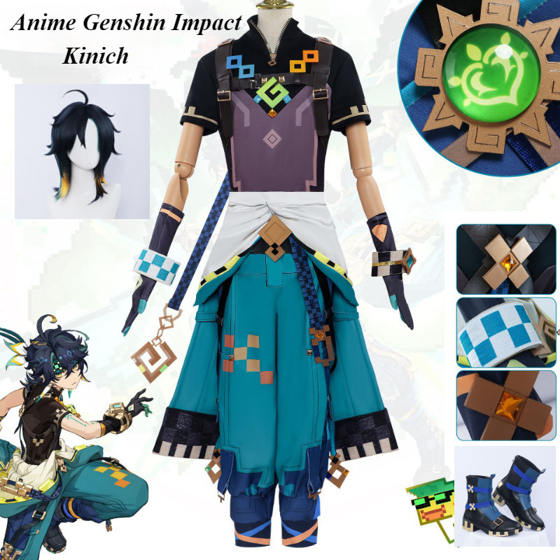 Anime Genshin Impact Kinich Cosplay Costume Kinich Cos Costume Second ...