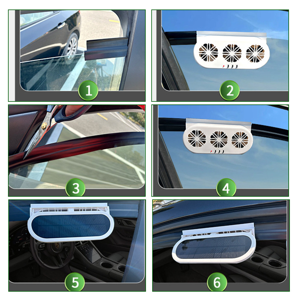 Solar Exhaust Fan For Car Solar Car Exhaust Fan With 3 Air Outlets Car ...