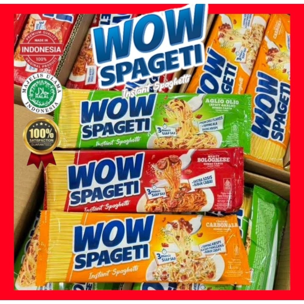 wow Spageti instant Spaghetti kemasan 75g. | Shopee Malaysia