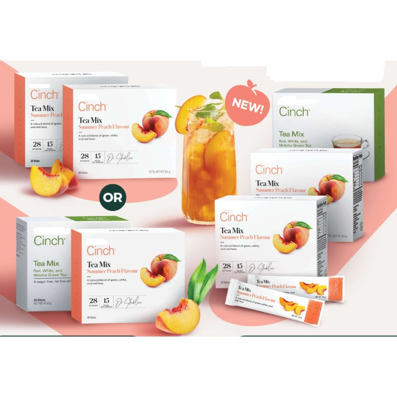 #ORIGINAL SHAKLEE CINCH TEA MIX / Cinch Tea Mix Summer Peach | Shopee ...