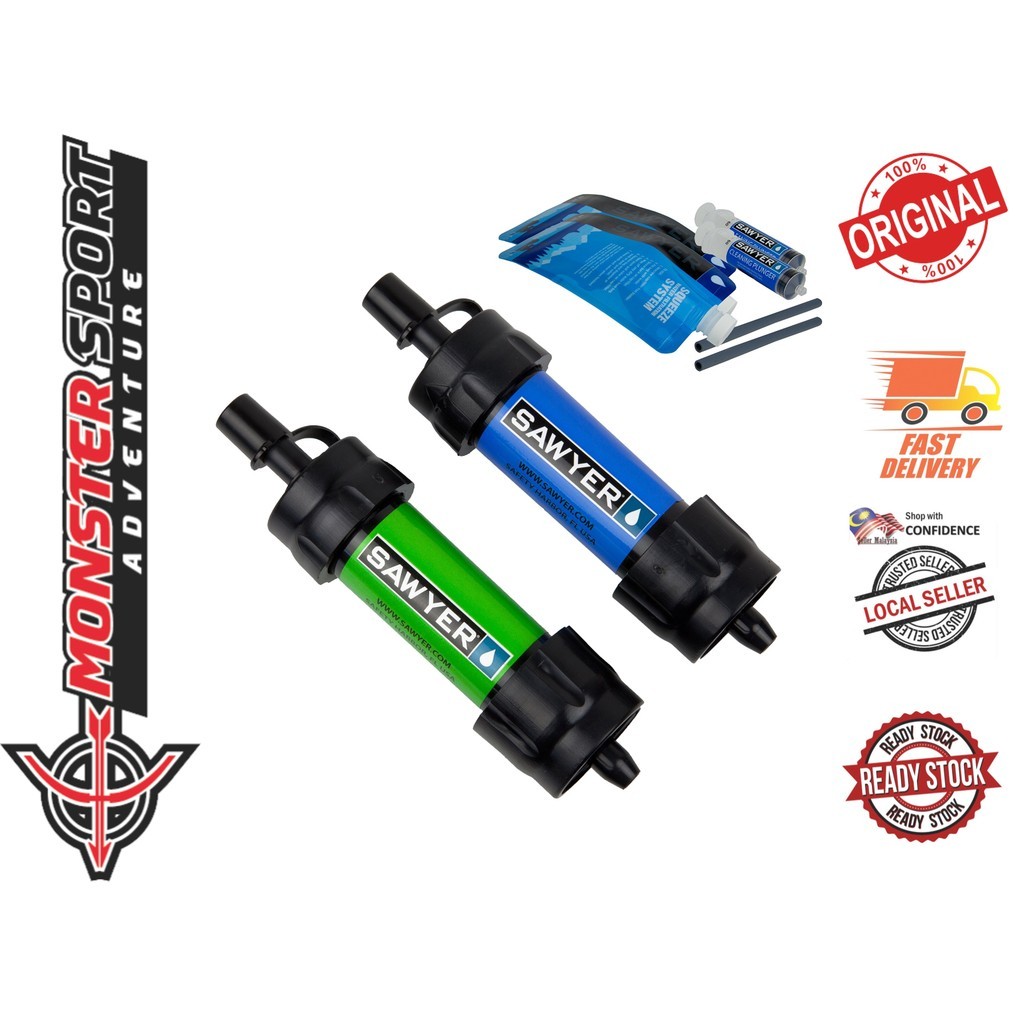 ORIGINAL SAWYER WATER FILTERS MINI Twin Pack Water Filtration System ...