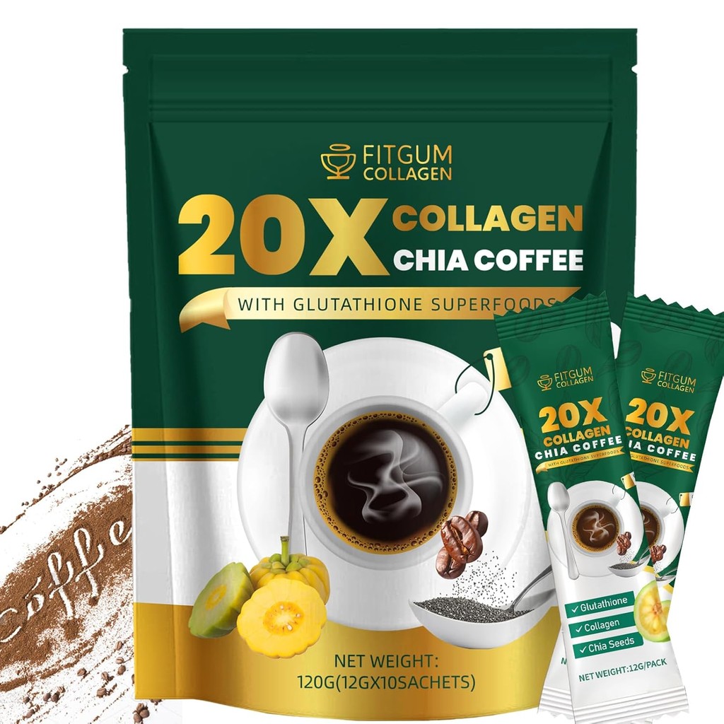 FITGUM 20X Collagen Chia , 11 in 1 Shape Mix with Collagen & Chia Seeds ...