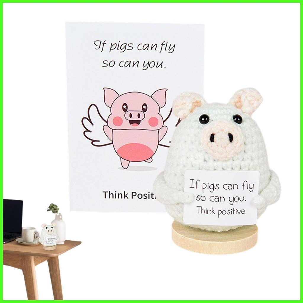 Positive Crochet Toy Inspirational Knitted Toy with Positive ...