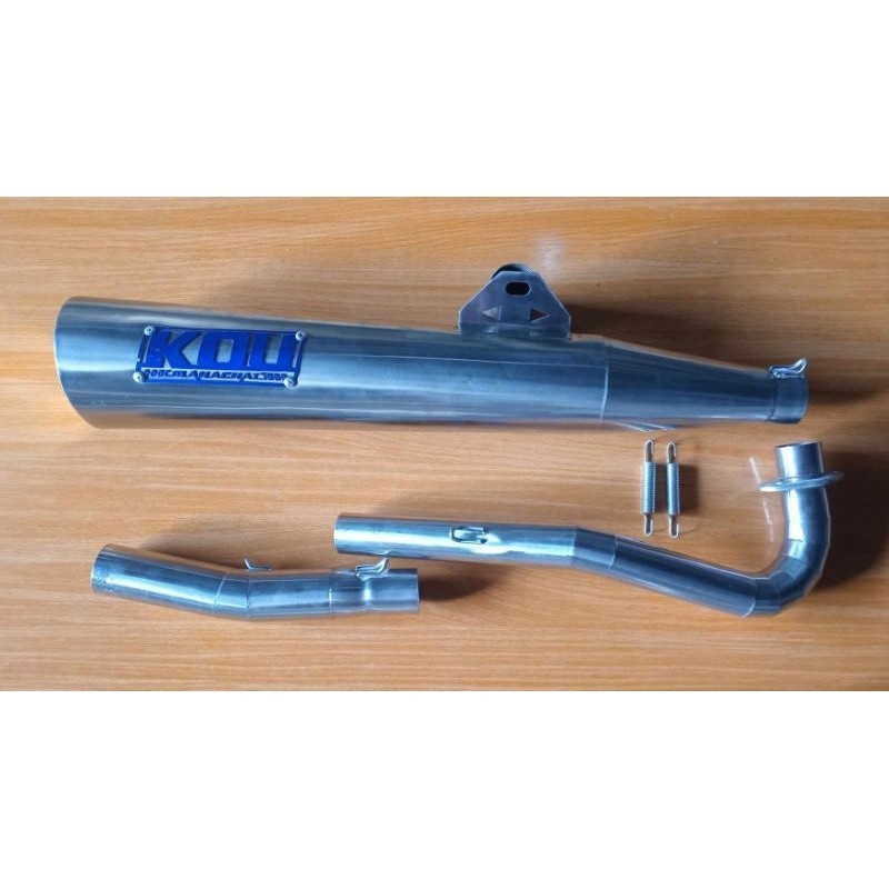 Titanium Power Pipe FULL SET tri-cut for WAVE 125 (tip 51mm) | Shopee ...