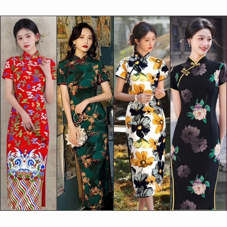 Cheongsam Dress - Elegant Retro Chinese Style Inspired by Old Shanghai ...