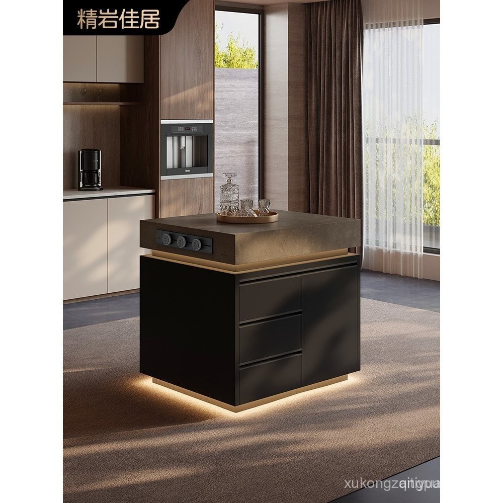 Separate Slate Island Table Cabinet with Sink Narrow Movable Island ...