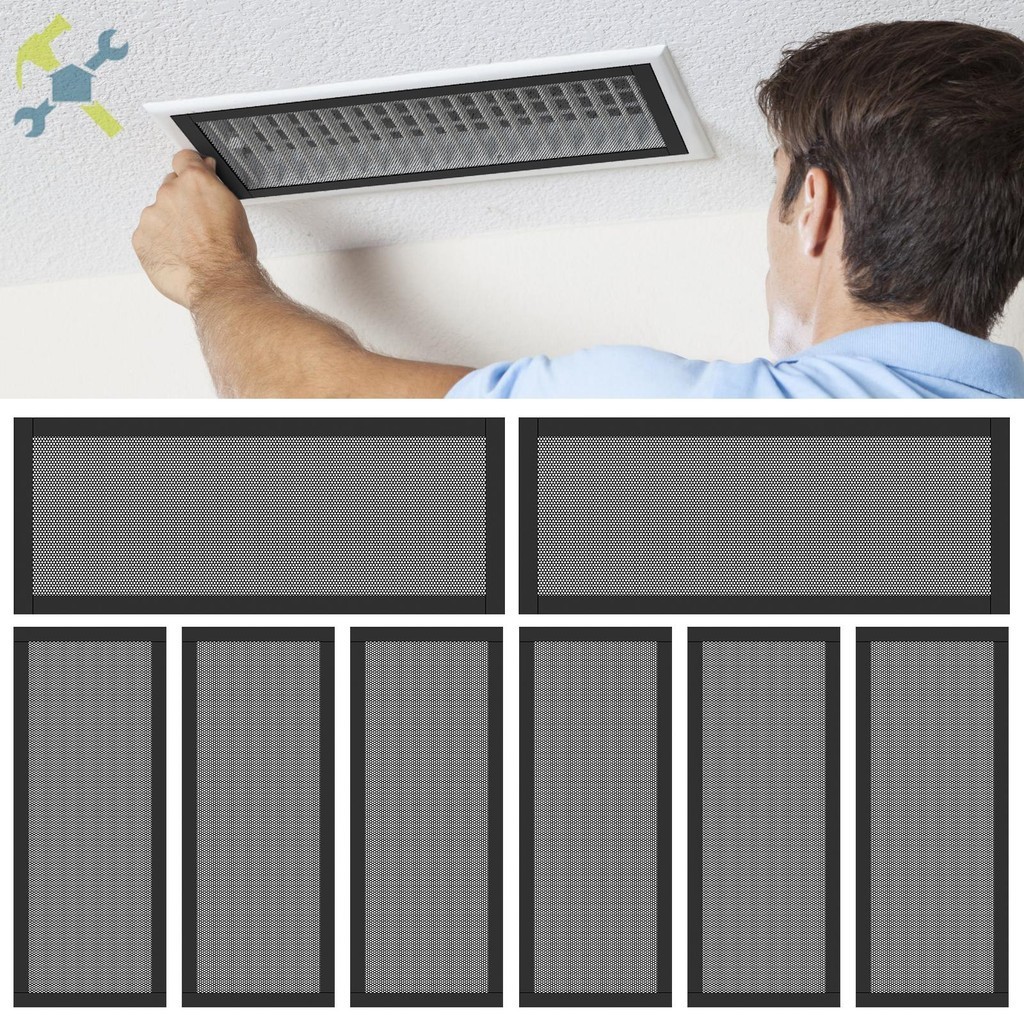 8 Pcs Floor Vent Covers Magnetic Mesh Air Vent Filter PVC Floor ...