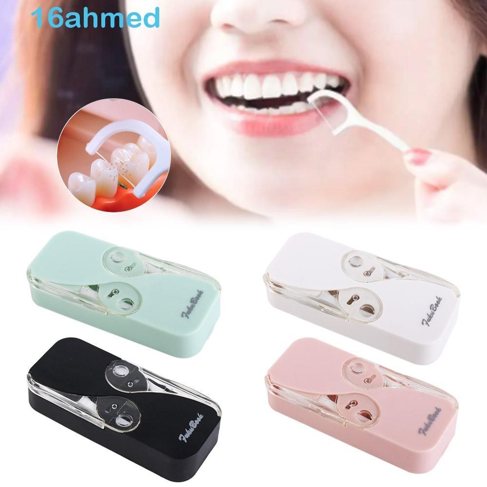 AHMED Teeth Floss Storage Box Portable Dual Switch with 12Pcs Teeth ...