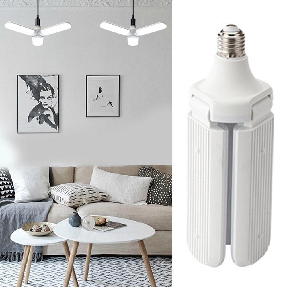 LED Light Bulb Foldable Fan Blade 6500K AC170265V For Home Room Garage ...