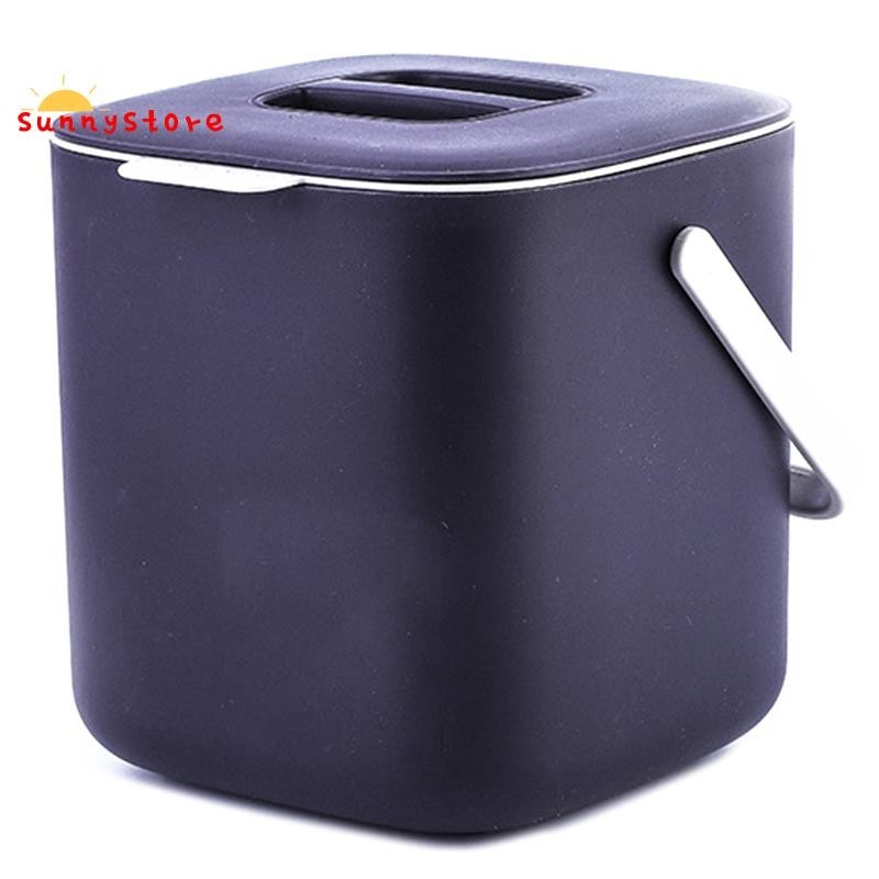 Plastic Kitchen Food Waste Trash Can Compost with Drainer Rubbish ...