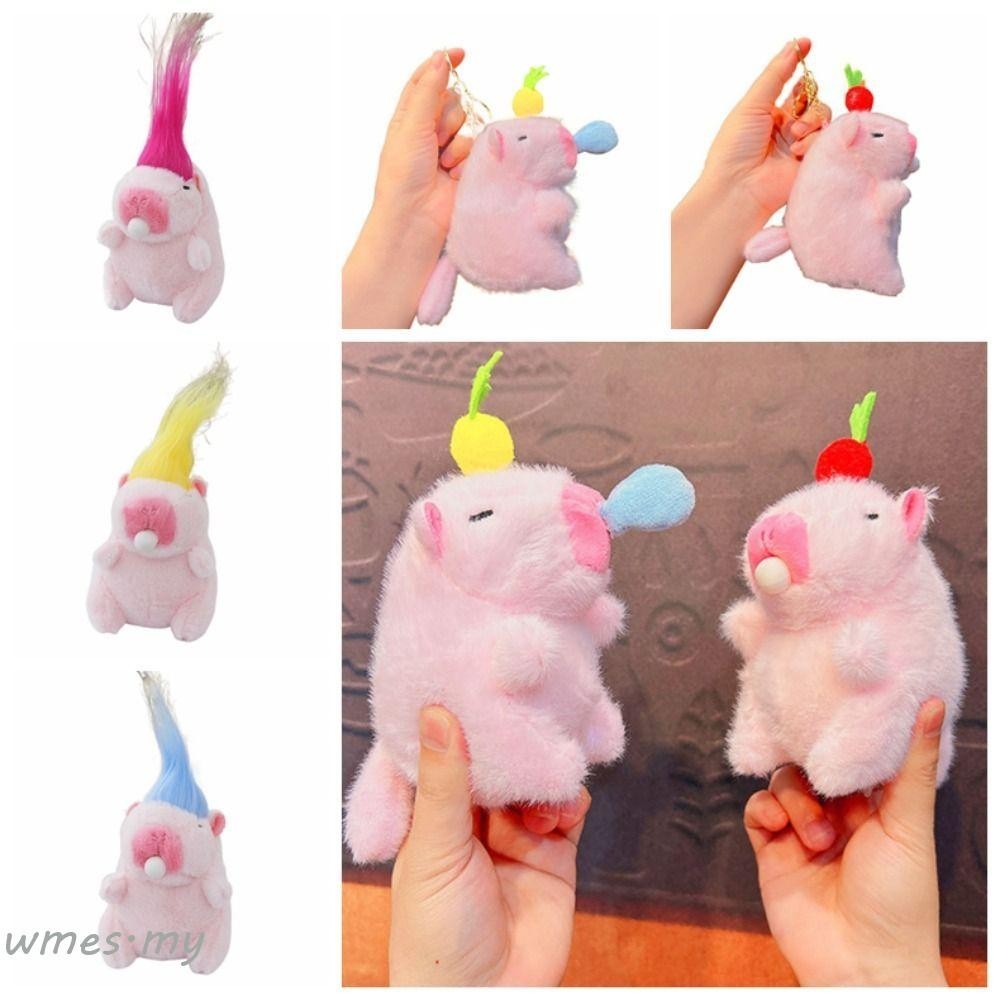 WMES1 Capybara Plush Pendant, Wagging Tail Spit Bubble Plush Capybara ...