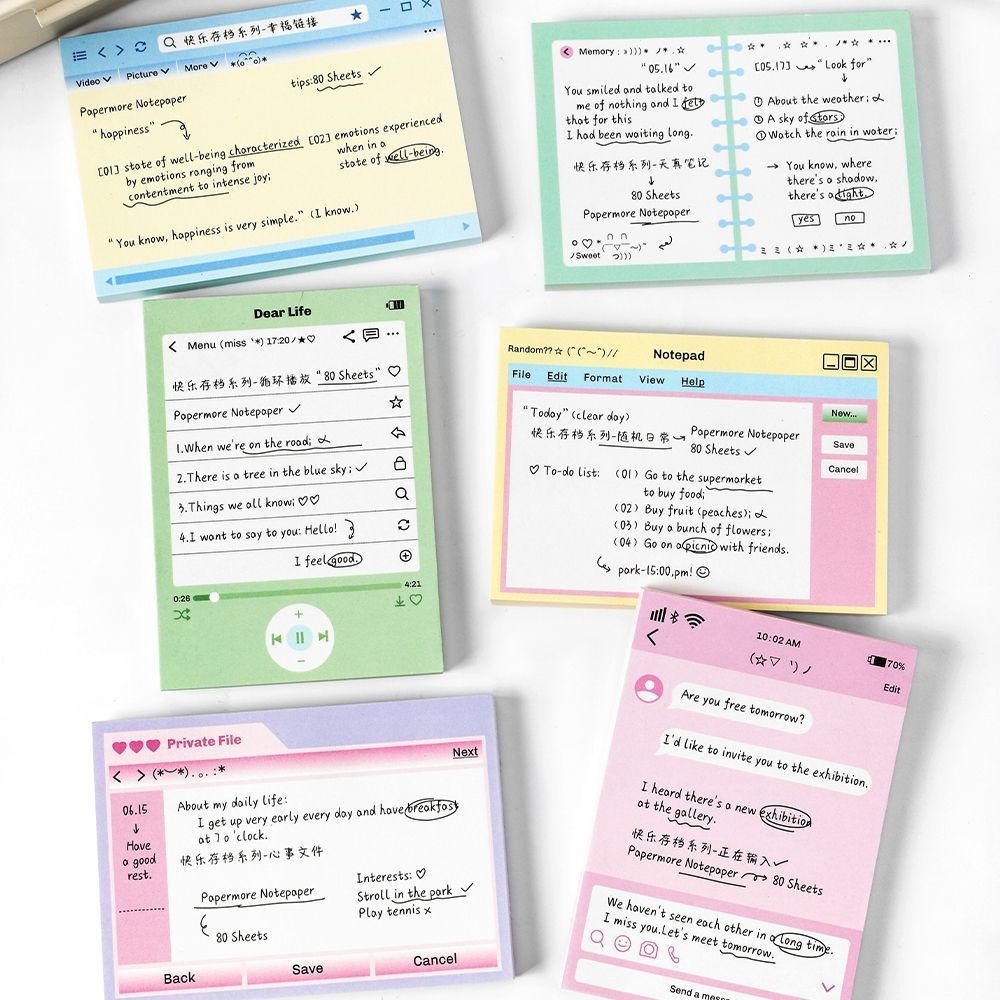 Cdaily|Korean Style Notepad Mini Portable Notepad Color Notepad ...