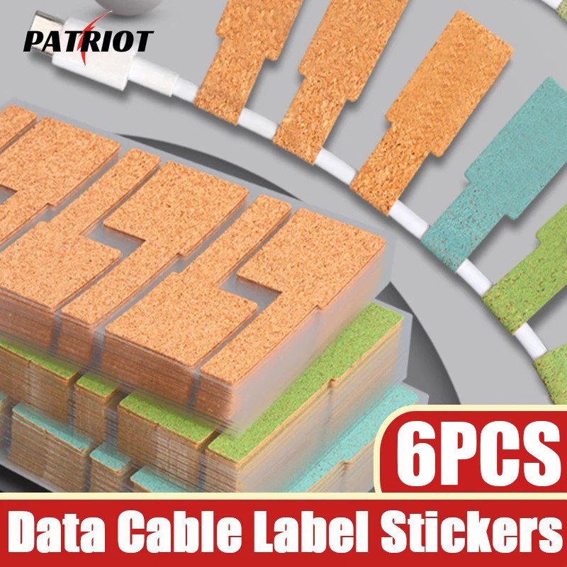 2/3/4/6 Sheets Cable Labels Tags - Wood Color Cord Label Stickers ...
