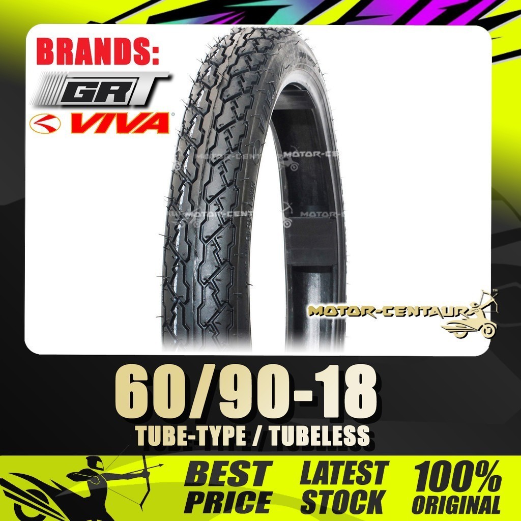 TAYAR 60/90-18 VIVA,GRT TUBELESS/TUBE-TYPE TYRE [TY6X18] | Shopee Malaysia