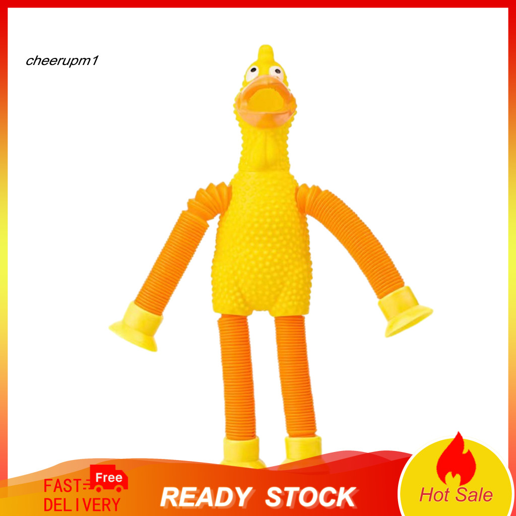 CHEER Telescopic Tube Chick Toy Cartoon Telescopic Chick Toy Led ...