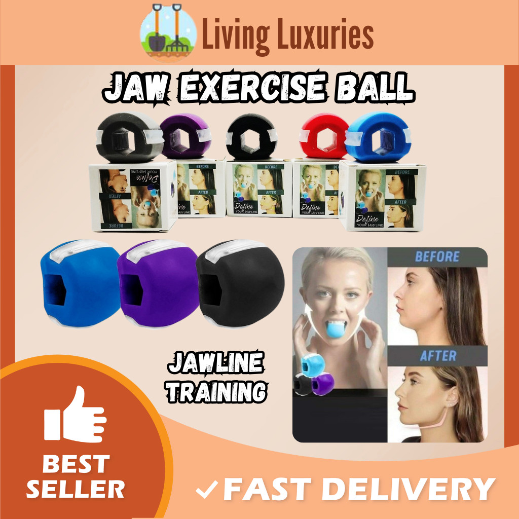 Food-grade Silica Gel JawLine Muscle Training Fitness Ball Neck Face ...