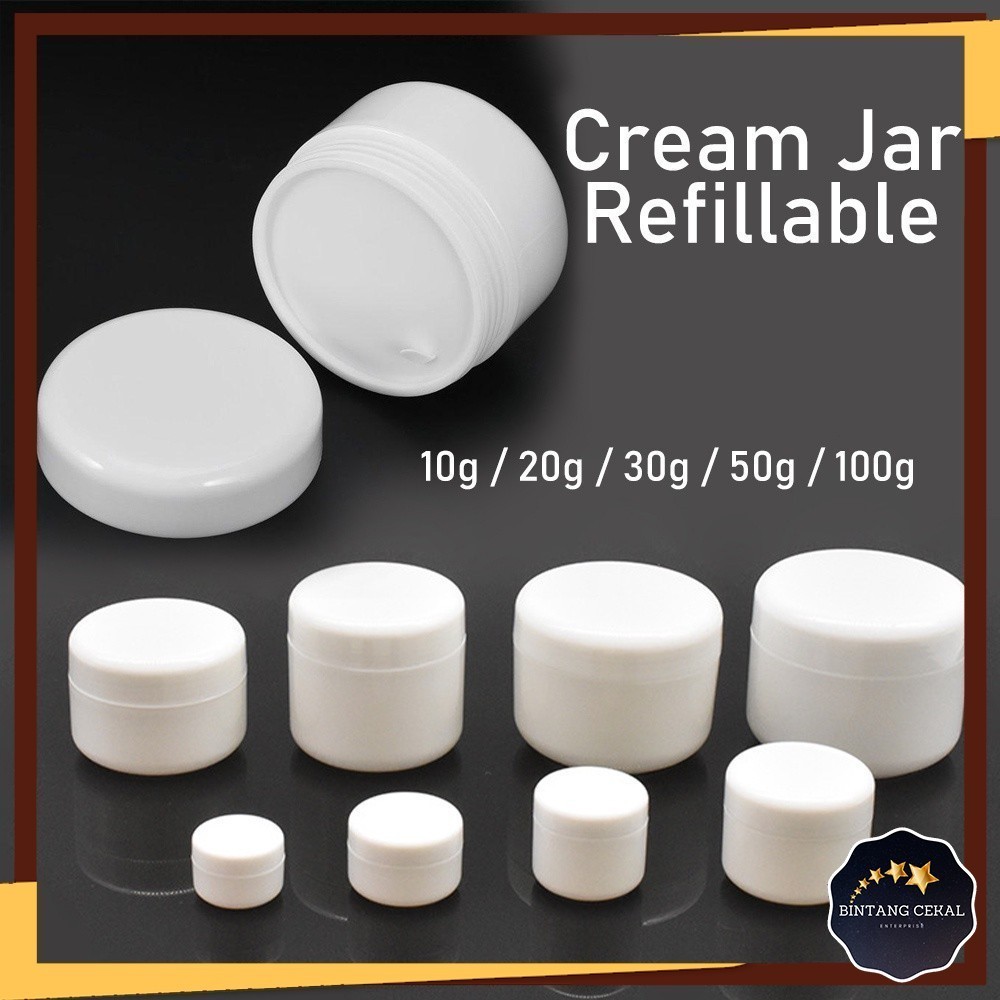 BC Cream Jar 10ML-100ML Plastic Lotion Bottle Mask Refillable Skin Care ...
