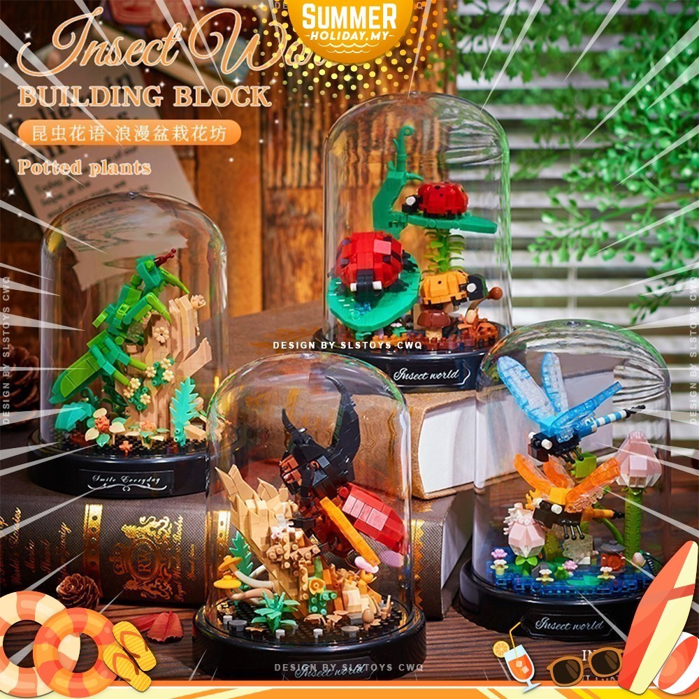 Wise Hawk Block Balody Insect In Transparent Cover Lady Bug Butterfly ...