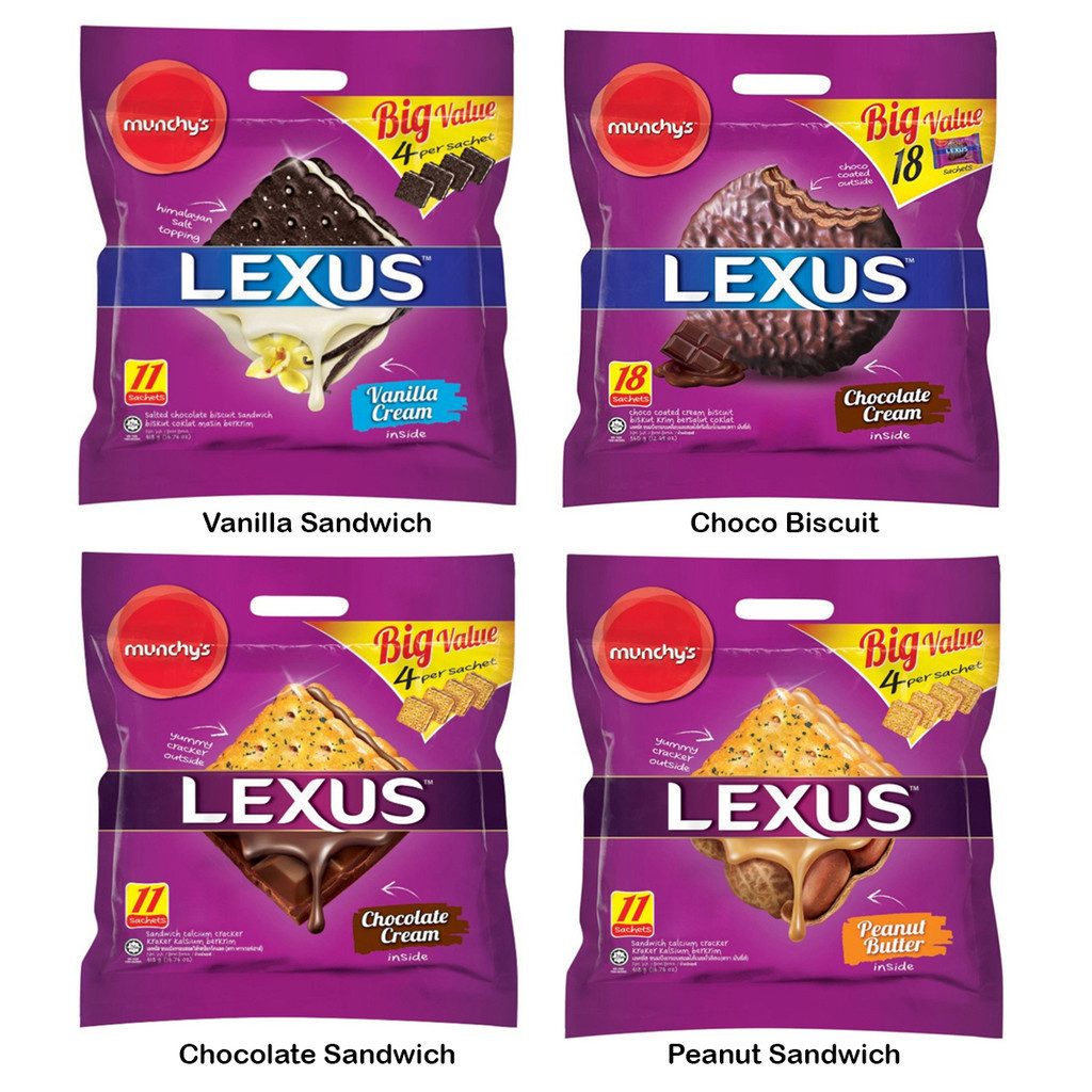 Munchy's Lexus Choco Coated Cream (360g) /Chocolate (418g) / Vanilla ...