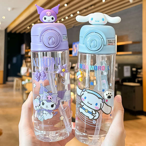 botol air tahan sejuk kuromi water bottle with straw Cawan air kanak-kanak Sanrio Culomi untuk ...