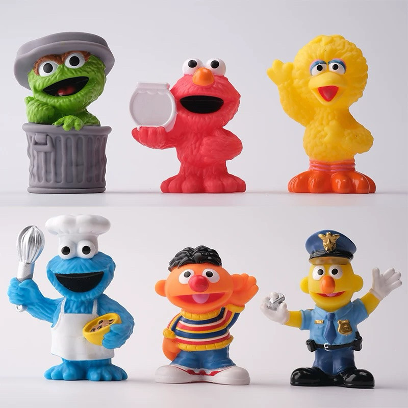 SESAME STREET CHARACTERS COLLECTABLE MINI FIGURE SET OF 6 IN 1 (32005 ...