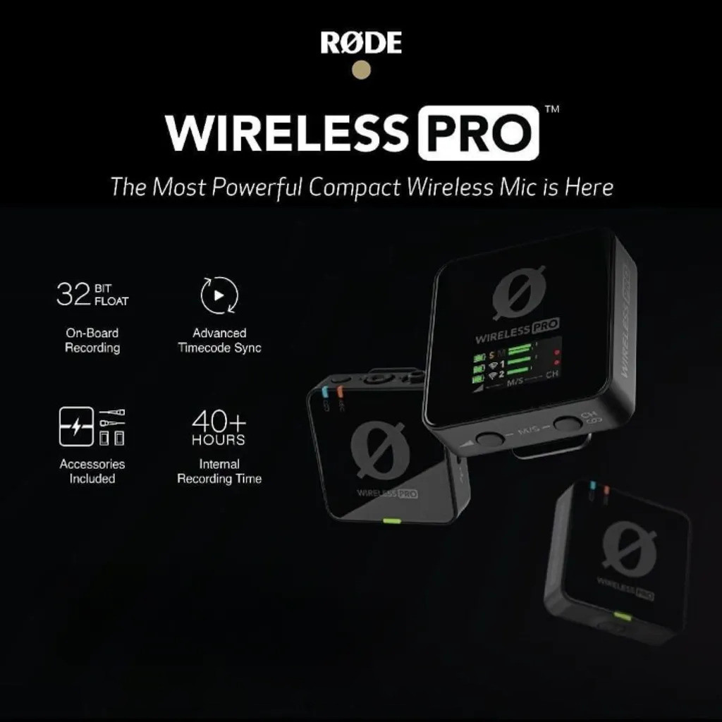 RODE Wireless PRO 2-Person Clip-On Wireless Microphone System Recorder ...
