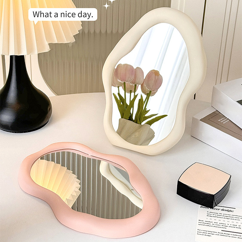 Ins Cloud-shaped Makeup Mirror Princess-style Candy-colored Folding ...