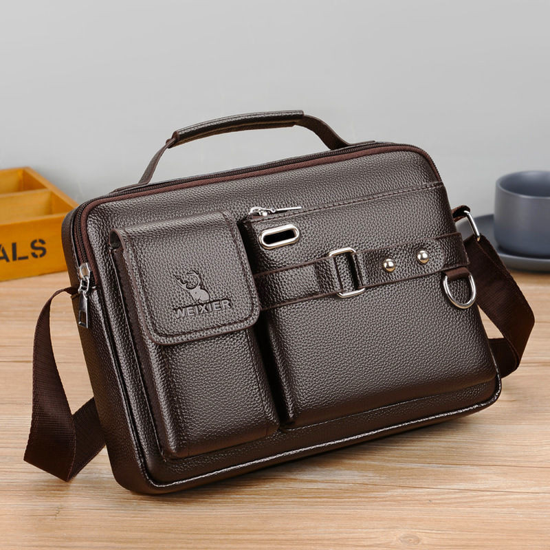 Men Shoulder Bag Fashion Portable Handbag Business Casual Shoulder ...