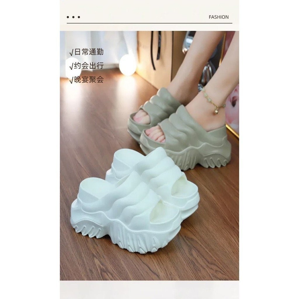 2024 musim panas baru tapak tebal selipar tumit tinggi kasut pantai ...