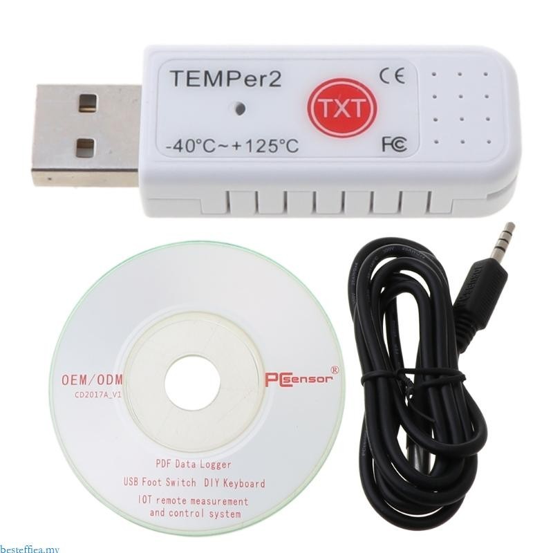 beste PC TEMPER2 Sensor USB Hygrometer Temperature Data Logger Recorder ...