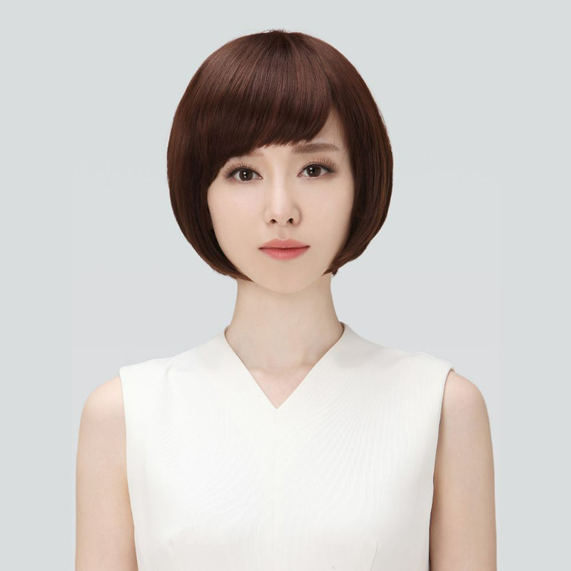 Wig Female Full Headgear Wig bobo Head Wig Full Wig Age-Reducing Mother ...