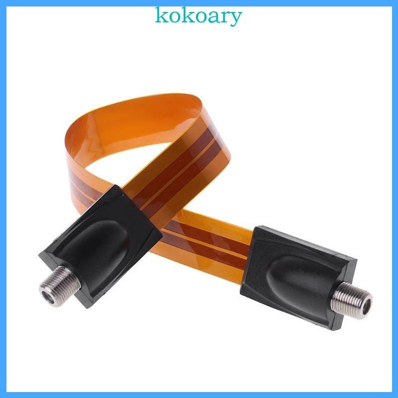 KOK F Type Female Connector Flat Coax TV Cable Extension Adapter for ...