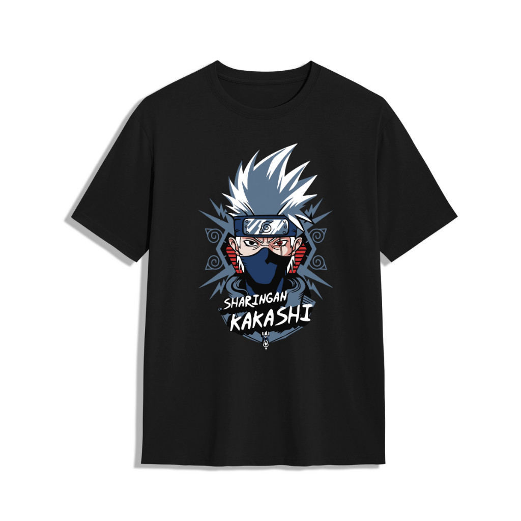 KATUN HITAM Kakashi Hatake Anime Naruto T-Shirt - Cotton Boys Distro T ...