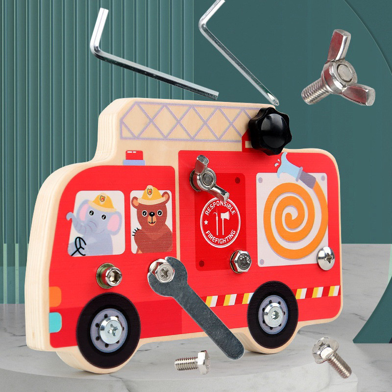 Busy Board Montessori Screwdriver Set with Bolt Board Toddler Tool Set ...