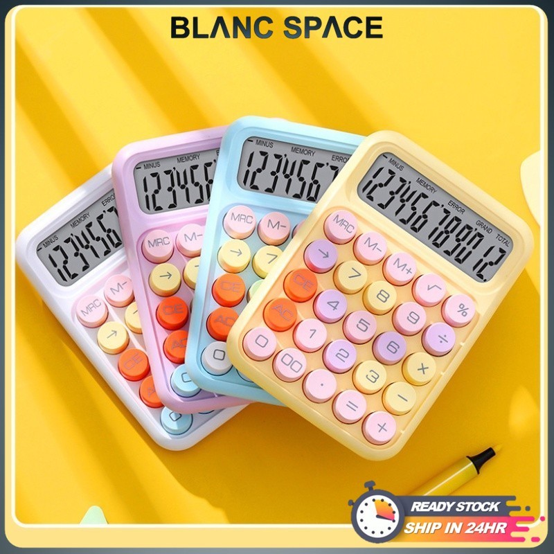 [BS] 12 Digits Candy Style of Calculator Large Display Calculater Besar ...