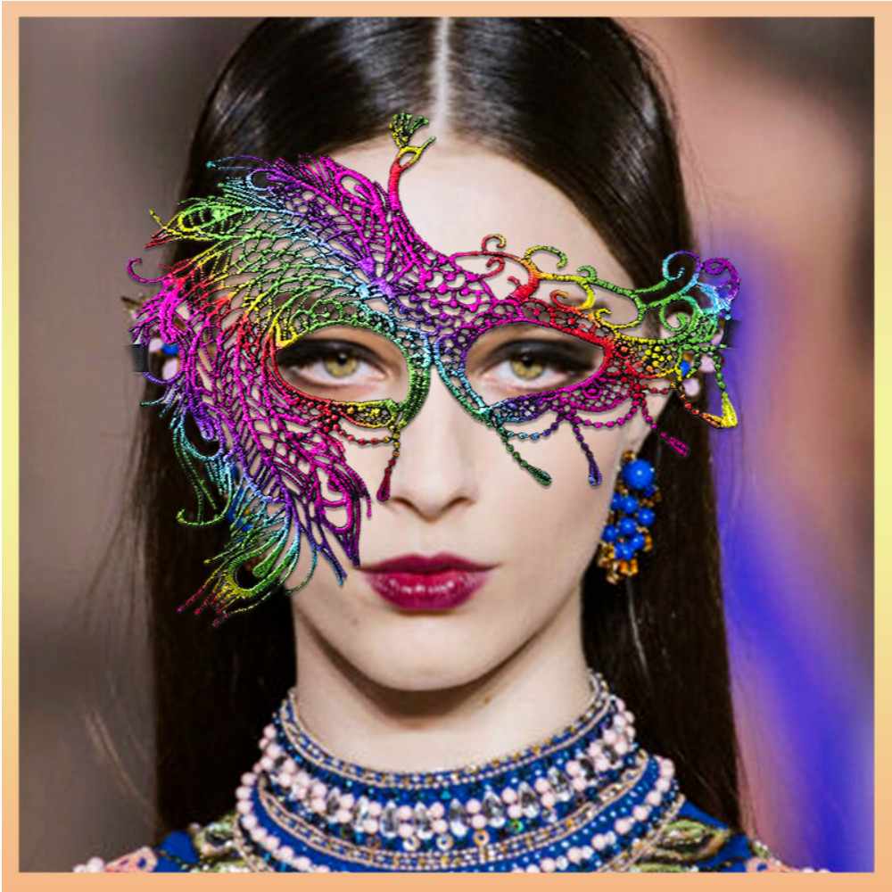Lace Mask Colorful Gilding Sexy Club Bar Cosplay Masquerade Party ...