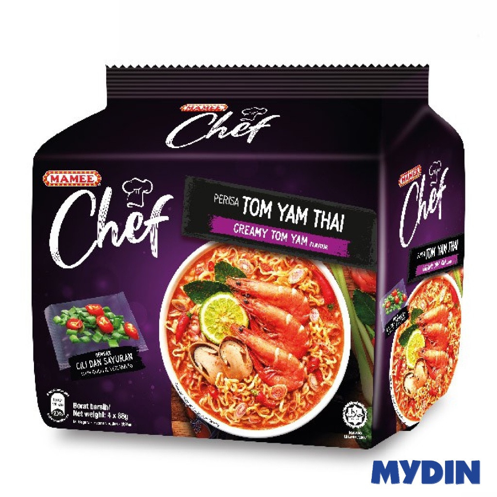 Mamee Chef Instant Noodle - Creamy Tom Yam Flavour (4 x 80g) | Shopee Malaysia