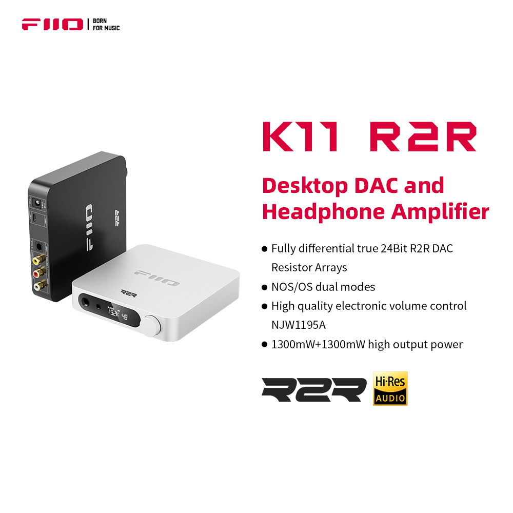 FiiO K11 R2R High-Performance Desktop DAC Headphone AMP for Home Audio ...