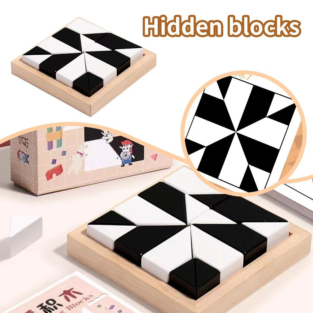 Olove Kids Shape Matching Hiding Block Toy Space Educational Set Brain ...