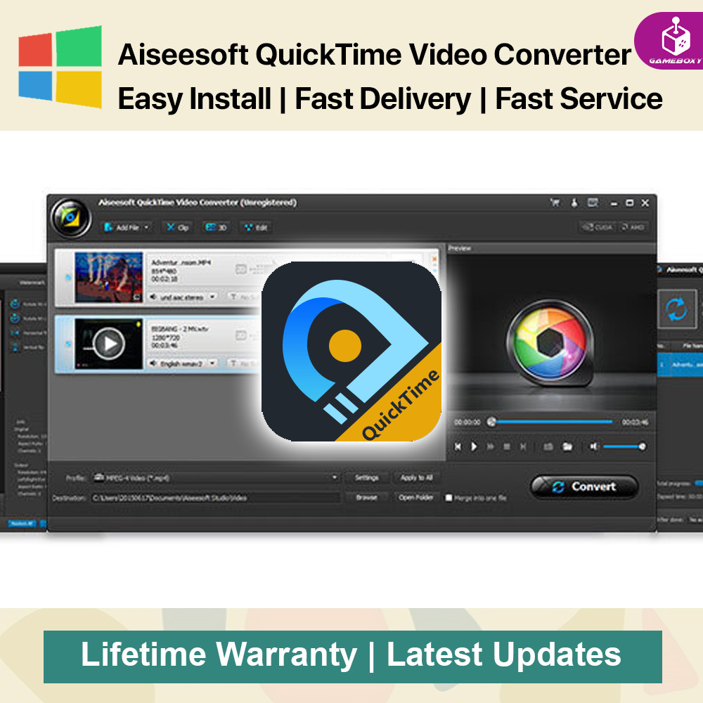 [PC] Aiseesoft QuickTime Video Converter 6.5.20 [EASY INSTALL | LIFETIME PREMIUM | FAST DELIVERY ...
