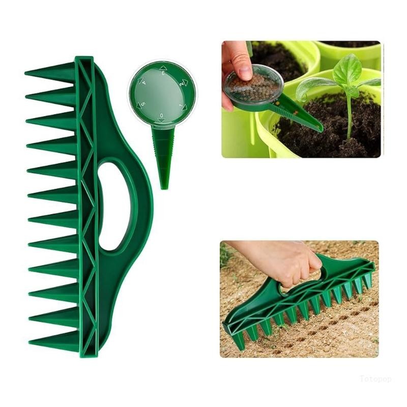 Top Garden Seed Dispenser Seeder Planters Tool Set 12 Holes Garden Seed ...