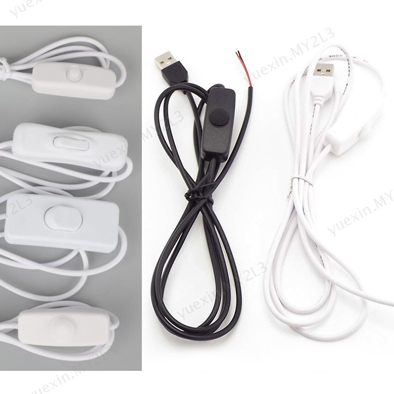 DIY 5V USB Cable Male Jack 2Pin 2 Wire Power Charge Cable Cord Wire ...