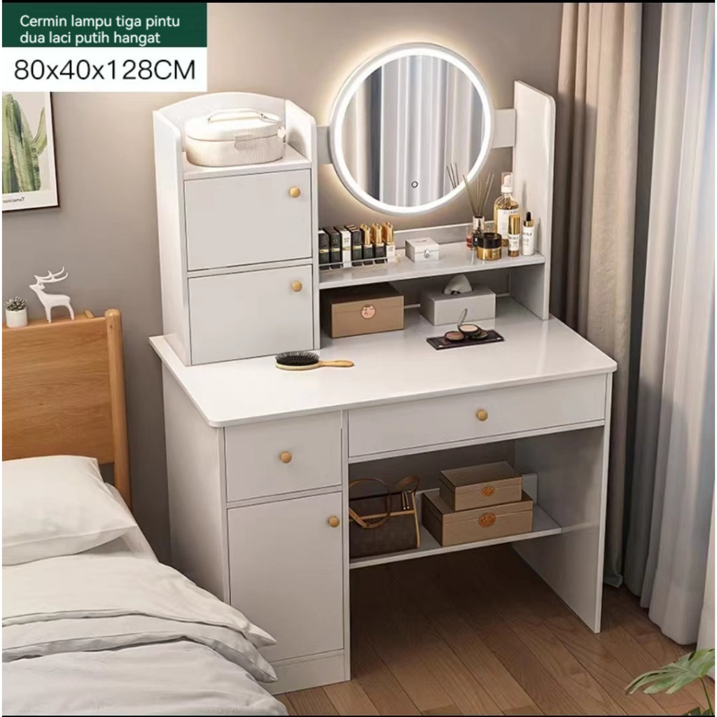 Furniline Minimalist Dressing Table Cosmetic Table Light Dressing Table ...